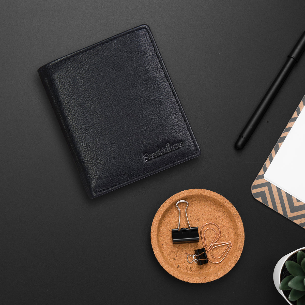 MENS LEATHER WALLET 33622 (BLACK) – SREELEATHERS