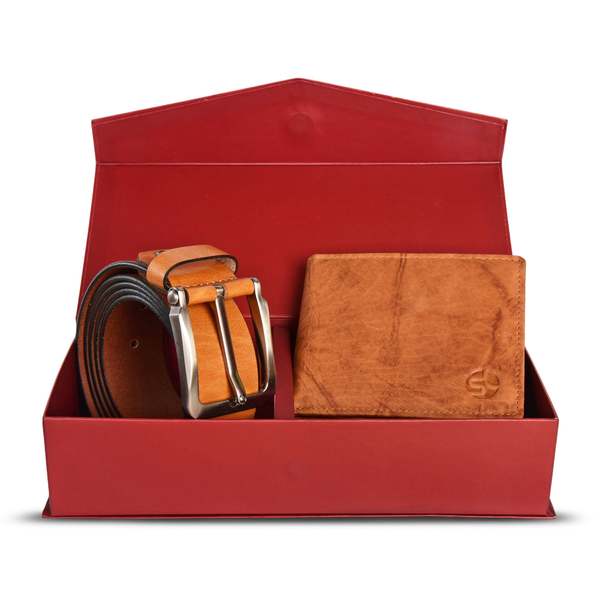 WALLETS WITH BELT GIFT COMBO 991747 (TAN) – SREELEATHERS