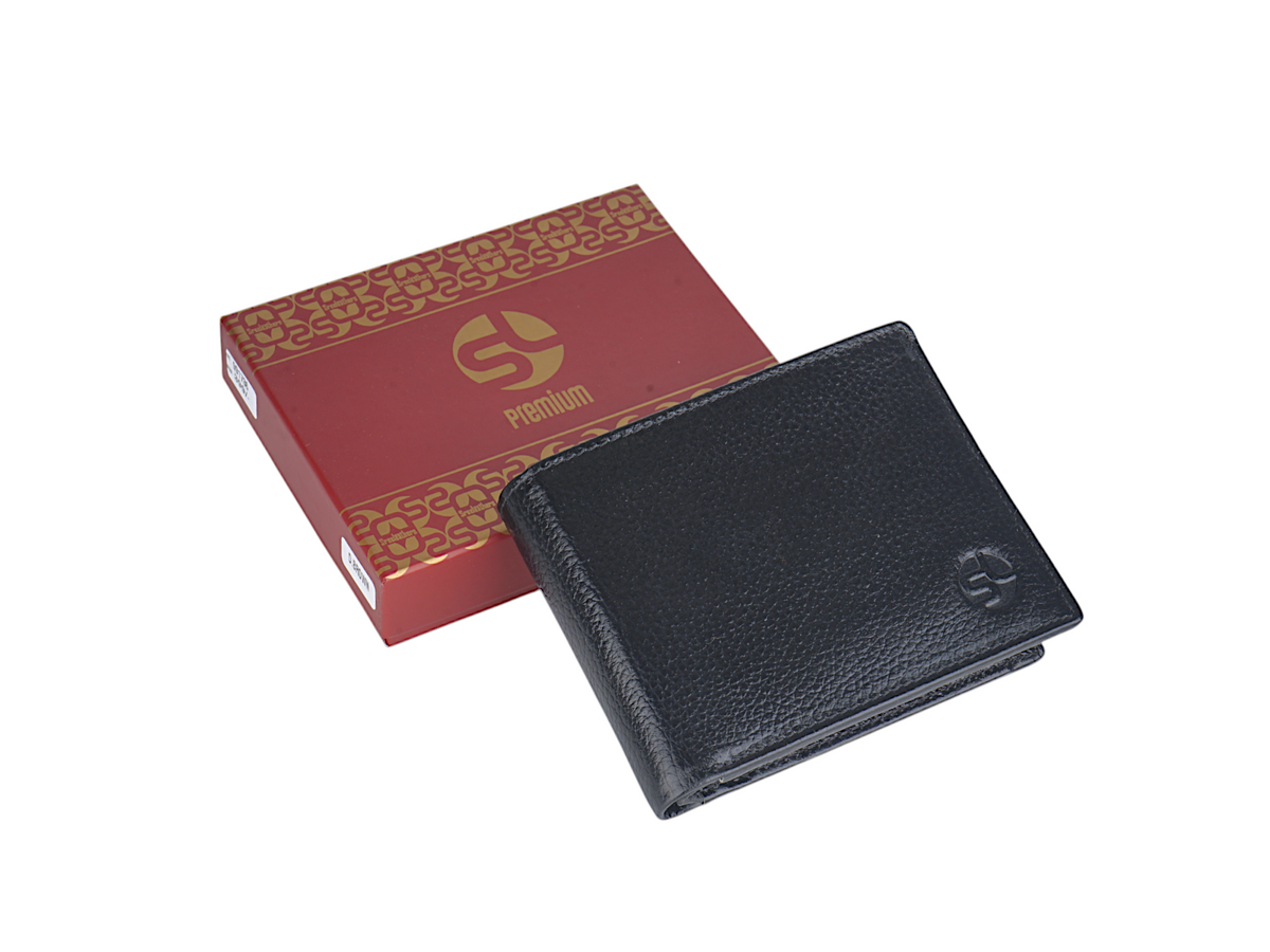 MENS LEATHER WALLET 96493 (BLACK) – SREELEATHERS