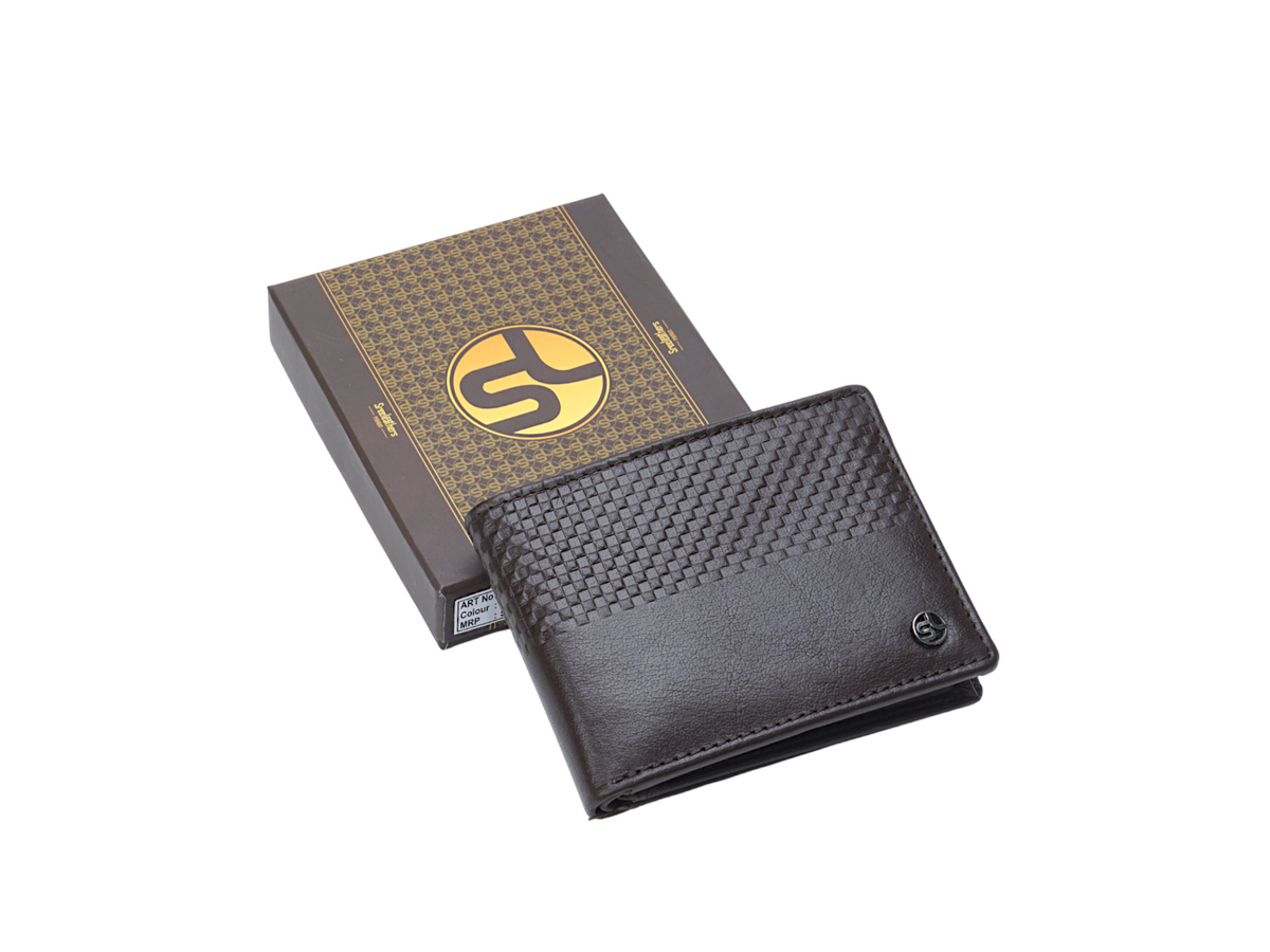 MENS LEATHER WALLET 911536 (BROWN) – SREELEATHERS