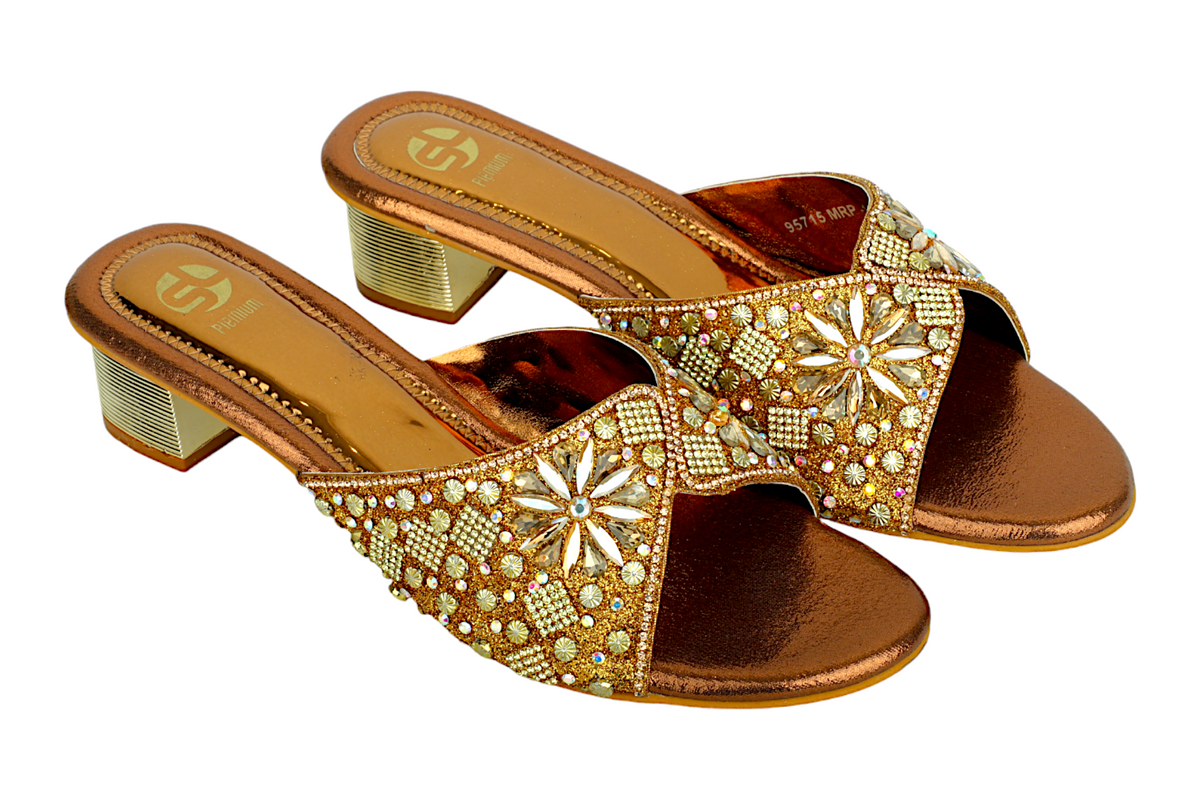Premium Ladies Fancy Heel Chappal 95771 – SREELEATHERS